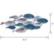 Danya B. School of Fish Blue and Silver Tone Modern Metal Wall Art ...