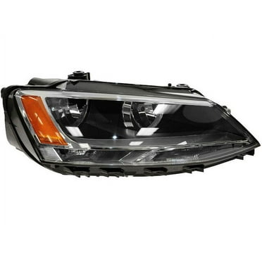 Fit 11 12 13 14 15 16 17 18 Jetta Sedan LED DRL Projector Black Smoke ...