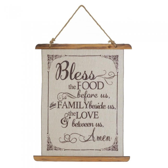 BLESS FOOD LINEN WALL ART - Walmart.com - Walmart.com