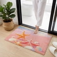 Doormat Bathroom Rugs 24x35in, Romantic Pink Beach Sunset Non Slip Door ...