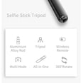 Aluminum Alloy Selfie Stick Tripod, 360° Rotatable Stand Camera Mount ...