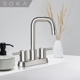 Centerset Bathroom Faucet 2 Handles 4 Inch Commercial Hand Sink Touch ...