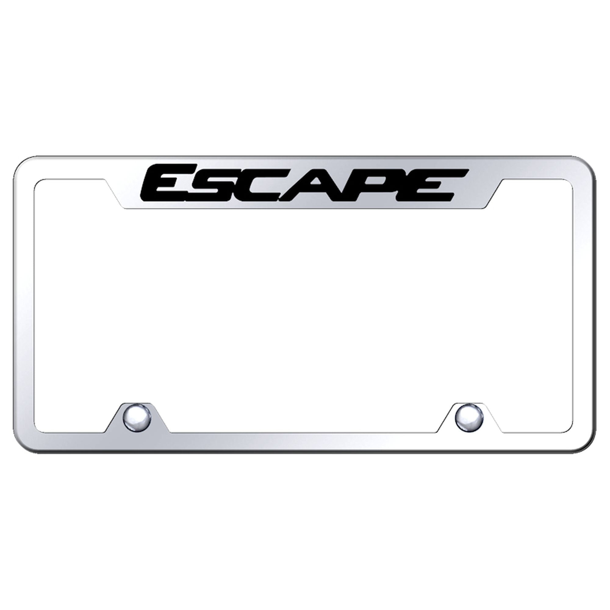 Ford Escape Logo Stainless Steel Truck Cut-Out License Plate Frame ...