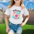 Back To School Shirt for Girls Round Neck Short Sleeve T-Shirt Letter ...