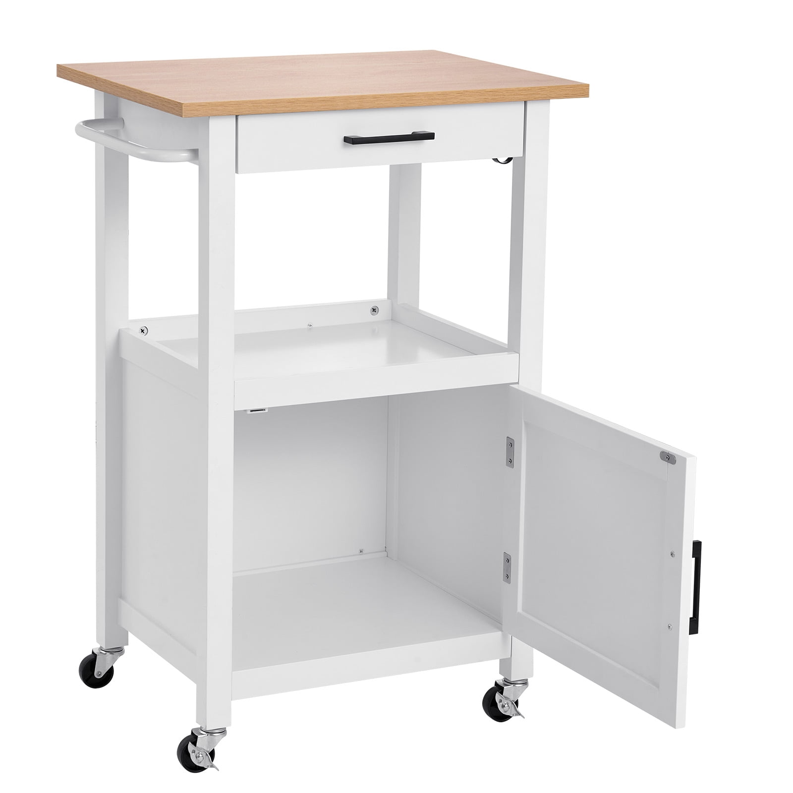 Click here for Kffkff Kitchen Island Cart With Single Door Cabine... prices