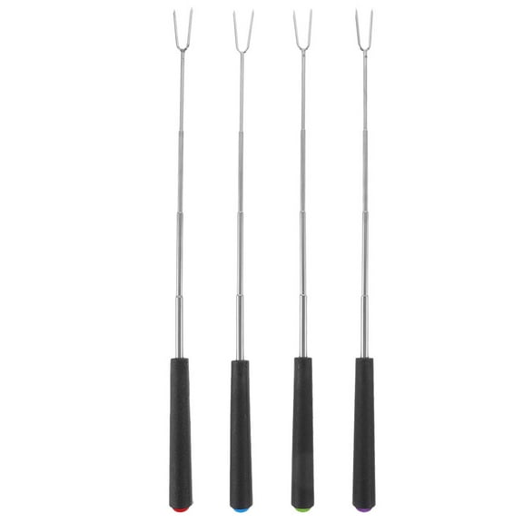 MOQIN Extendable Stainless Roasting Sticks, Long 32 Inch Smores Sticks ...