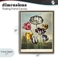 Stupell Industries Tulips From The Temple Brown Framed Floater Canvas ...