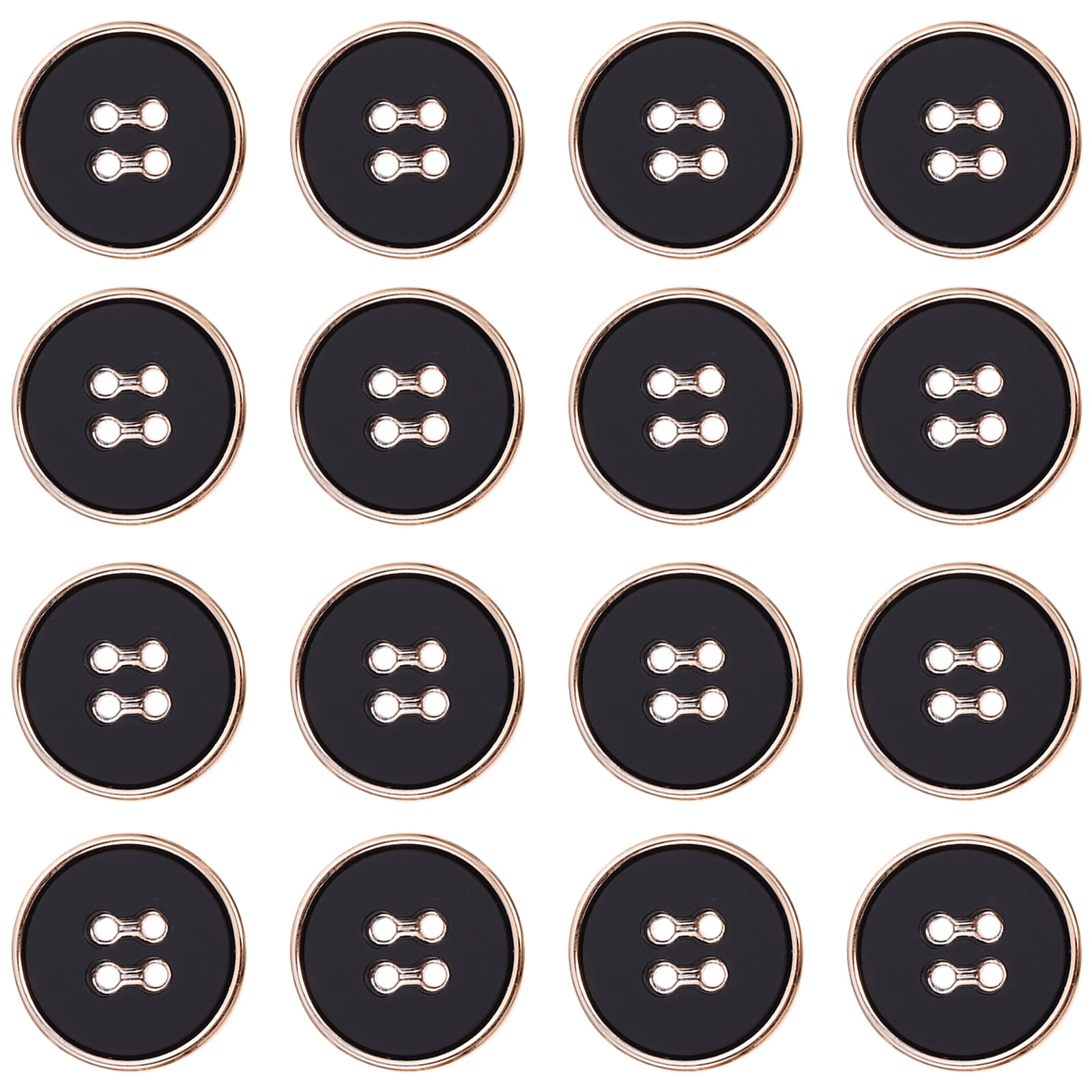 NUOLUX Buttons Wood 4 Craft Fasteners Decorationholes Round ...