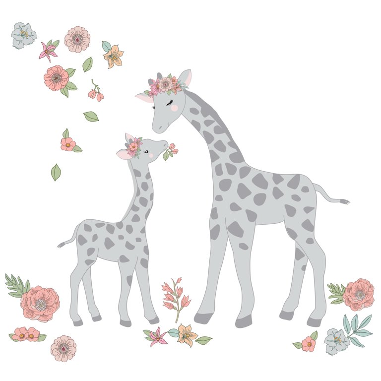 Pink Baby Giraffe Clip Art