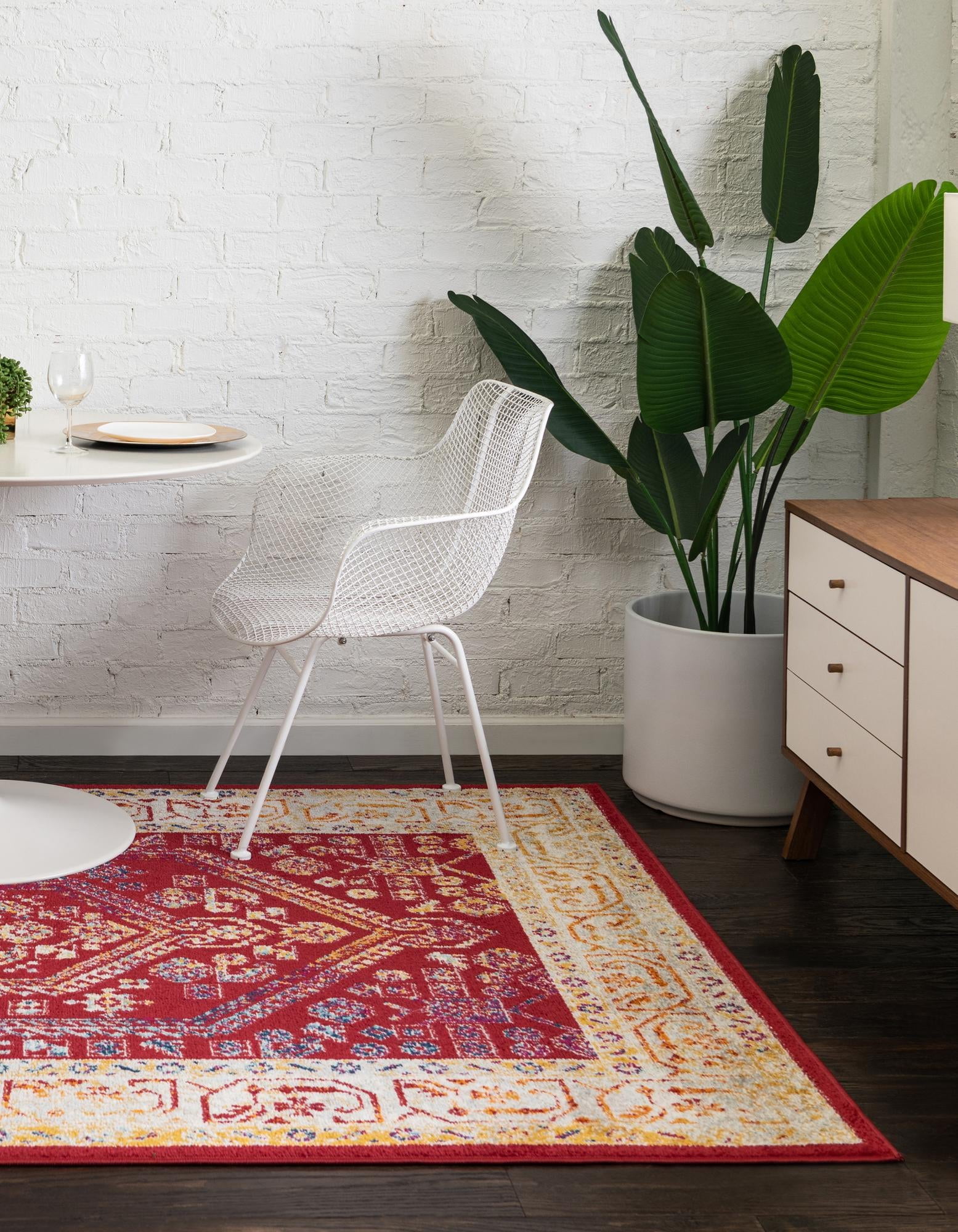 Rugs.com Aurelia Collection Rug – 5' x 8' Magenta Medium-Pile Rug ...