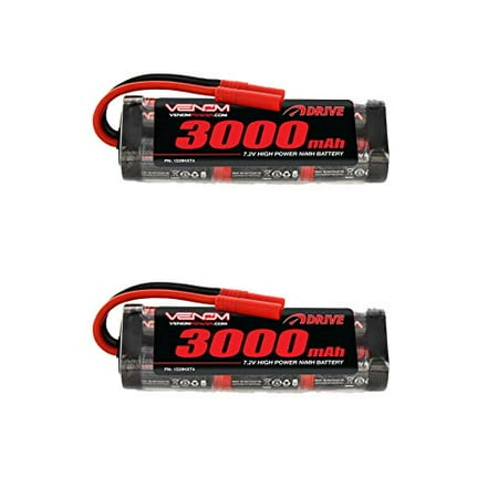 Venom 7.2V 3000mAh NiMH Battery with HXT 4.0mm Plug x2 Packs | Walmart ...