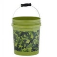 Brand Q 5 Gallon Camo Bucket, Durable Plastic Construction, Foam Grip ...
