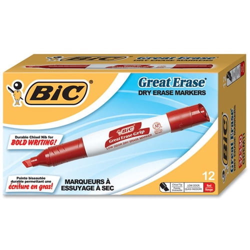 BIC Intensity Whiteboard Marker Fine Marker Point – Chisel Marker Point ...