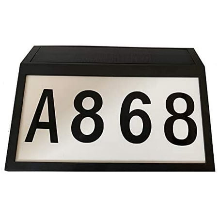 House Numbers, Solar Powered LED Address Plaques Luminous Digital ...