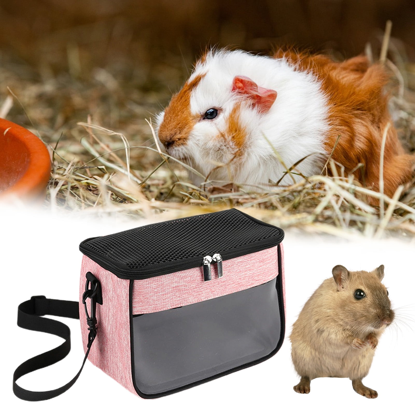 Walbest Hamster CarrierBag with Removable Liner Transparent Window ...