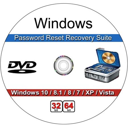 Windows Password Reset Recover 32/64 Bit CD For All Versions | Walmart ...