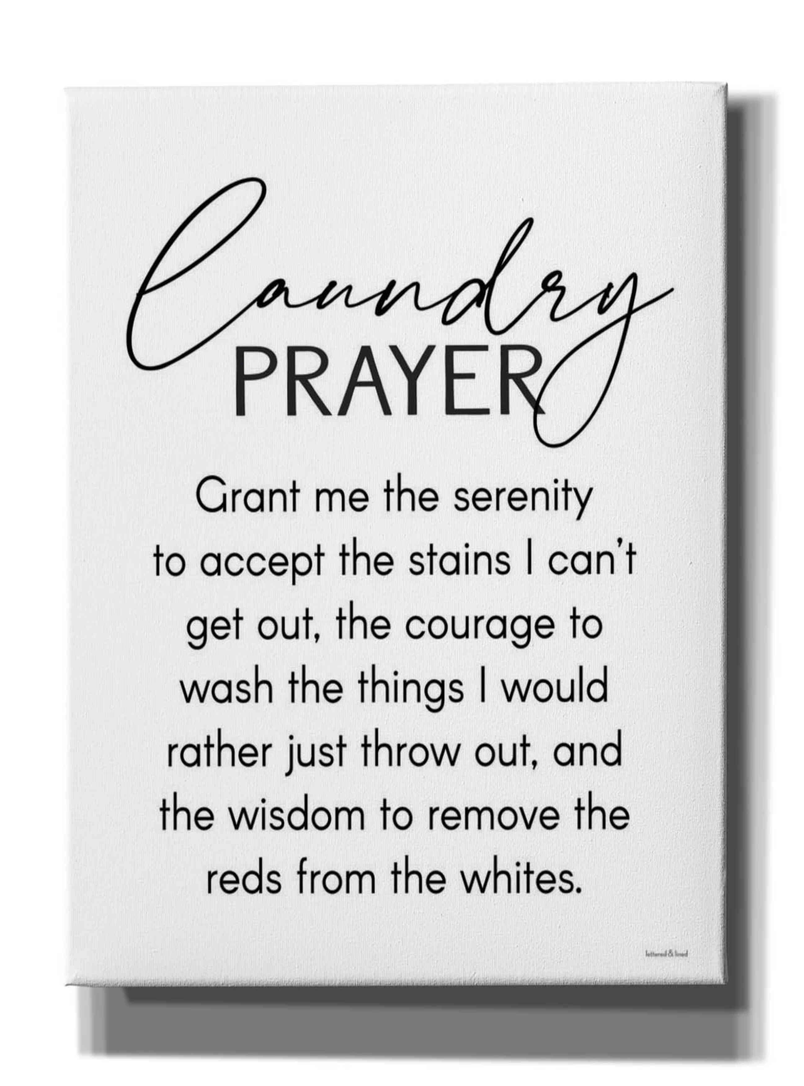Epic Graffiti 'Laundry Prayer' by Lettered & Lined, Giclee Canvas Wall ...