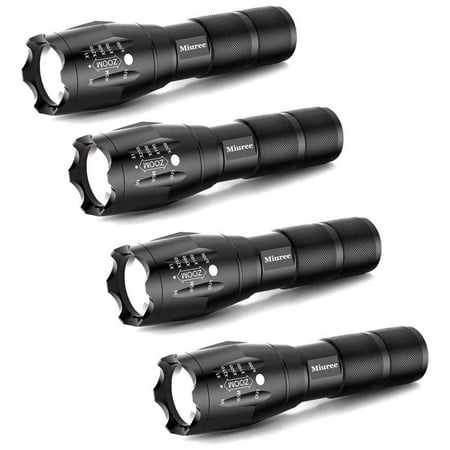 ALmi 2 Pack LED Tactical Flashlight Water Resistant Military Grade ...