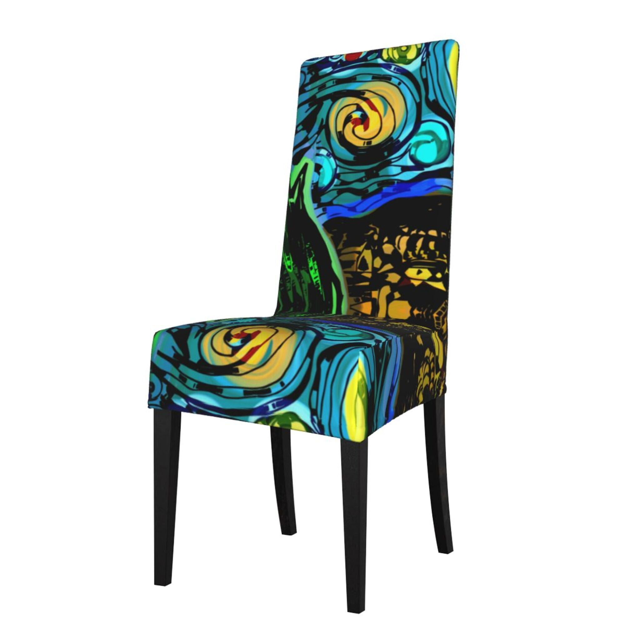 ZICANCN Abstract Line Swirl Chair Protectors Seat Covers , Dining Chair ...