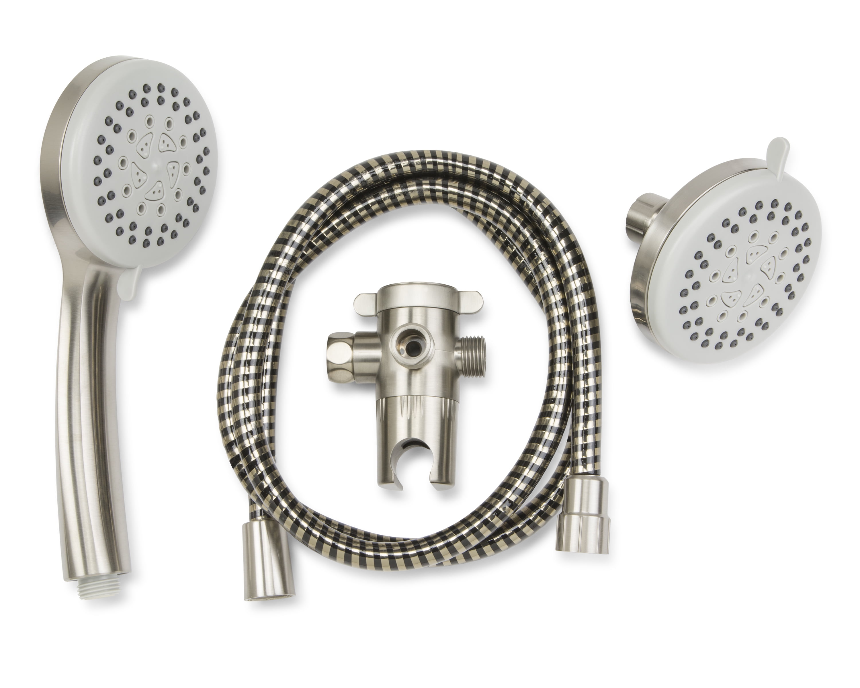 Keeney K751BN Stylewise 5 Function, 3 Way Shower Head Kit, Brushed ...