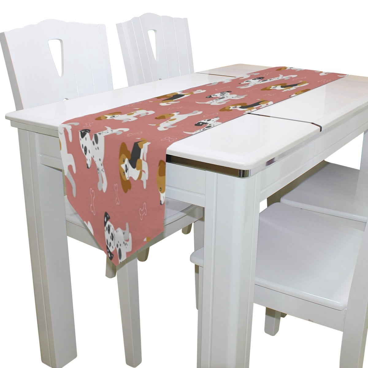 POPCreation Funny Puppy Pug Dog Table Runner Decoration Kitchen Table ...