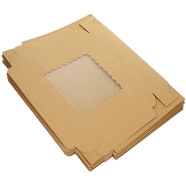 [18 Boxes and 18 Trays Pack] 9x7x3.5” White Cupcake Box with Window and ...