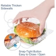 100 Pack Clear Clamshell Food Containers, Disposable Plastic Hinged ...