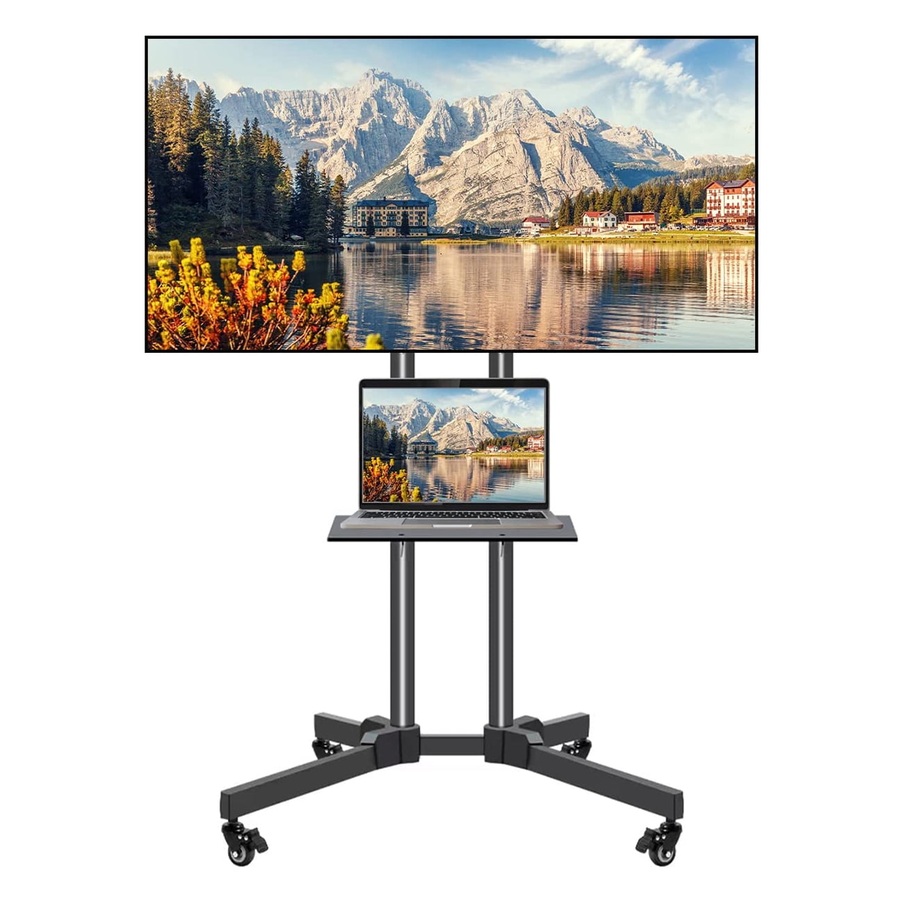 DAWOT Mobile TV Stand on Wheels for 32-65 Inch LCD LED Flat Panel ...