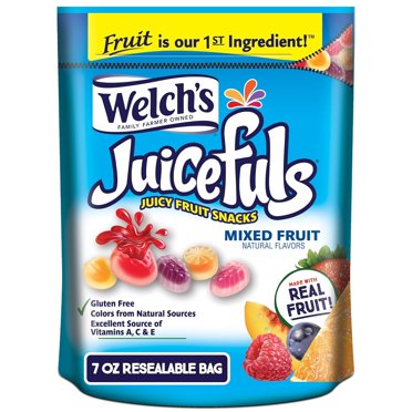 Welch's Juicefuls Mixed Fruit Gummy Snacks, 1 Ounce, 6 Pouches ...