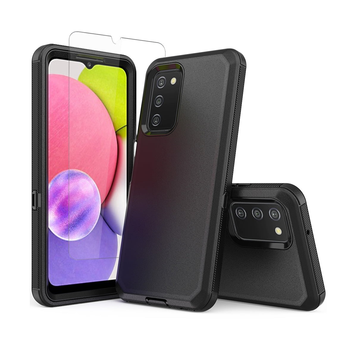 NIFFPD Galaxy A03S Case with Screen Protector Full-Body Shockproof ...