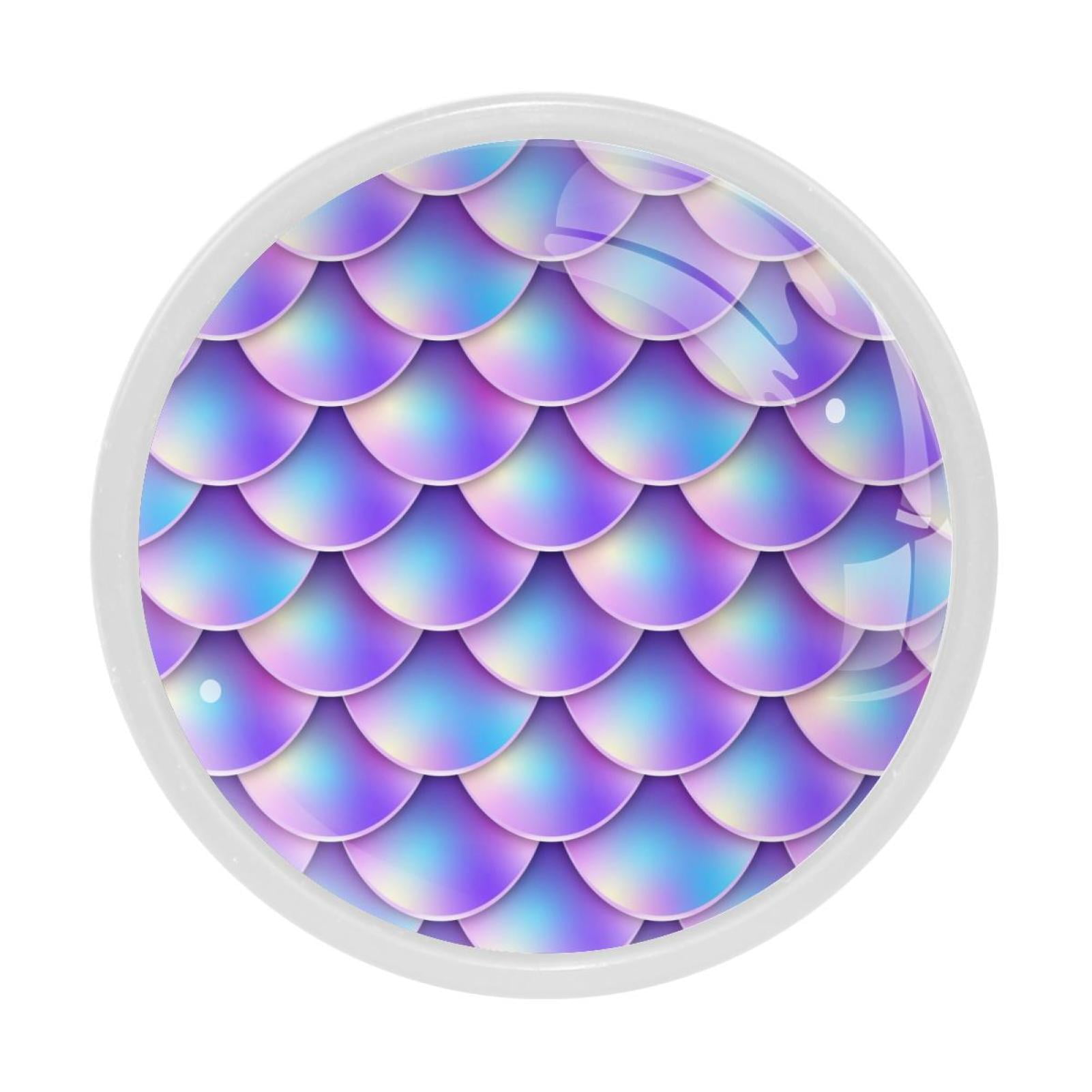 4 Pcs Mermaid Tail Pastel Knobs for Kitchen Cabinet Cupboard Dresser ...