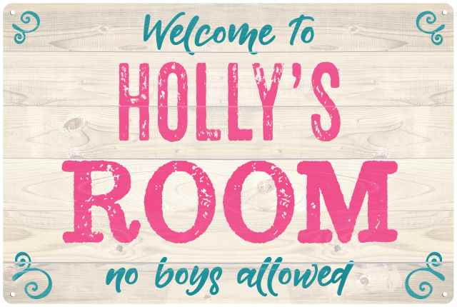 HOLLY'S Room Kids Bedroom Sign Gift 8x12 Metal Sign 108120089494 ...