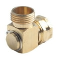 Spring Garden Hose Connector 90 Degree Solid Brass Pipe Fittings Hose ...