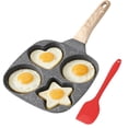 4-Cavity Egg Frying Pan, Nonstick Breakfast Cookware with Silicone ...