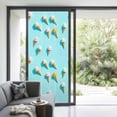 Blue Ice Cream Window Privacy Film, Summer Colorful Ice Cream Static ...