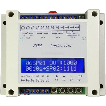 PTR4-SP Controller DC 6V 9V 12V 24V 36V 6-40V 4-Channel Programmable Time Relay Delay Switch ...