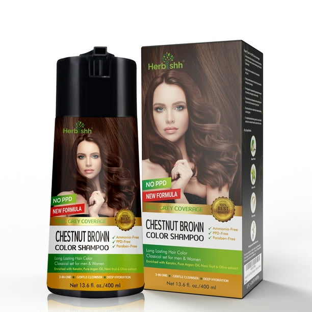 Herbishh Hair Color Shampoo – Enriched Dye Shampoo & Conditioner- PPD ...