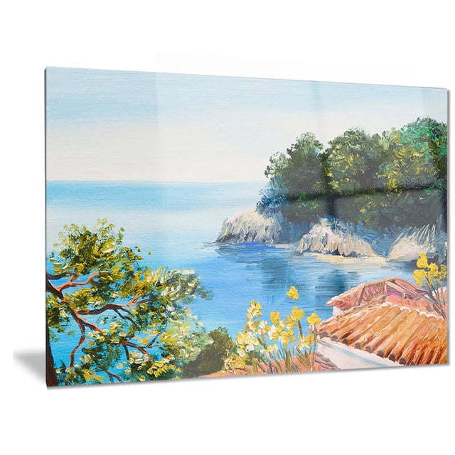Design Art House near The Sea Large Landscape Metal Wall Art - Walmart.ca