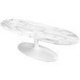 Fine Mod Imports Squaval Marble Coffee Table, White - Walmart.com