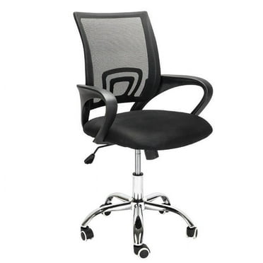 Office Swivel Height Adjustable Round Rolling Stool Chair PU Leather ...