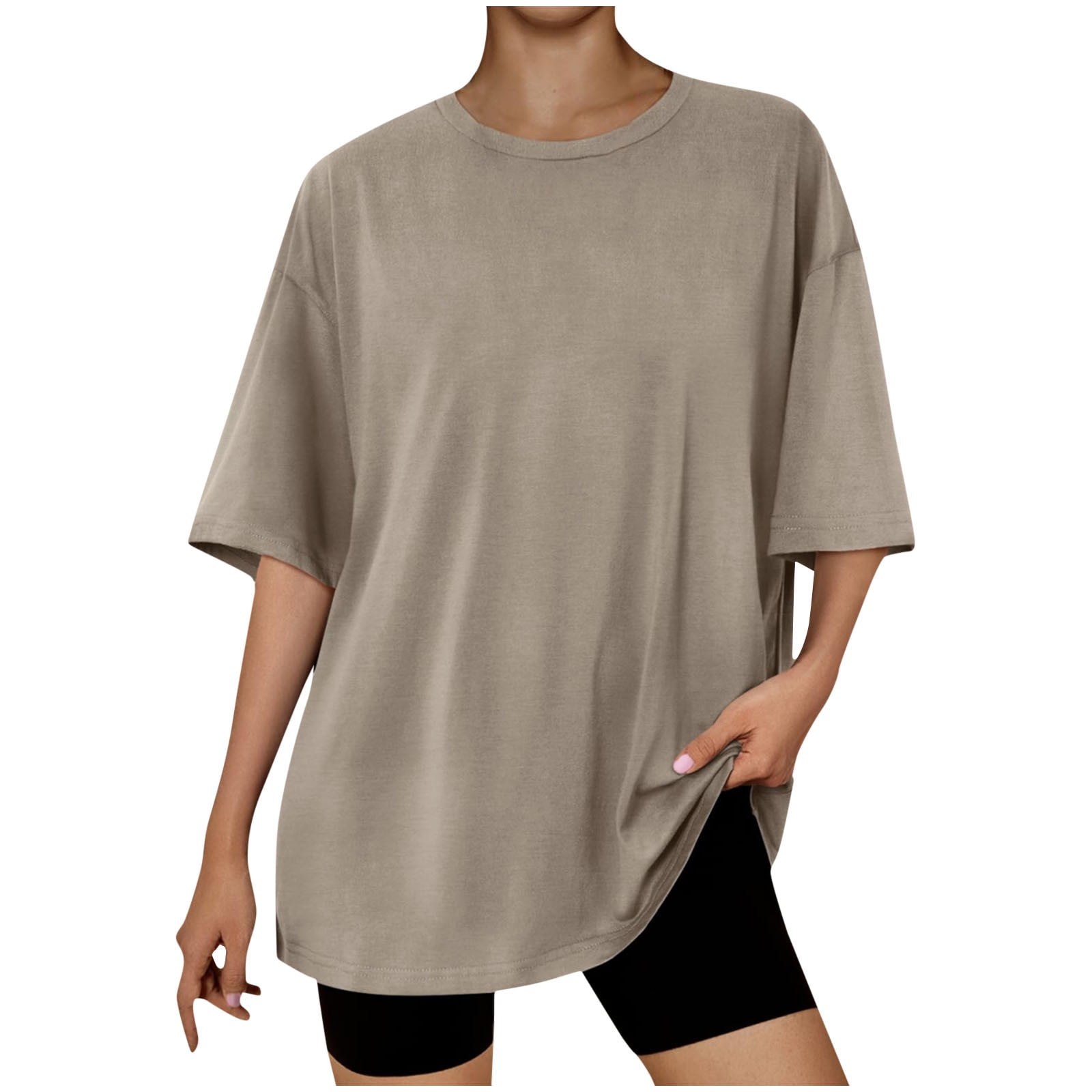 Click here for Yuyuzo Oversized T Shirts For Women Crew Neck Shor... prices