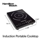 Hamilton Beach Single Induction Cooktop, 1800 watt, Heats 40% faster ...