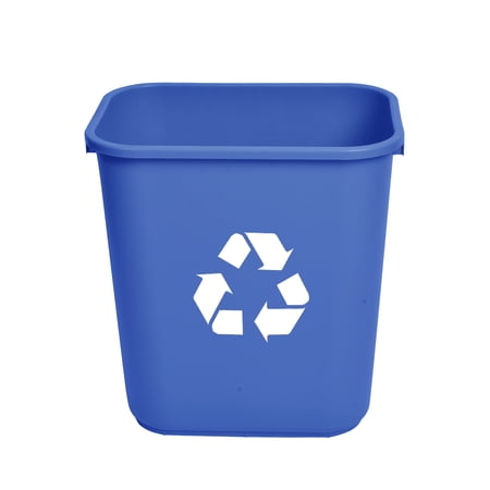41 Qt Wastebasket , 10 Gallon Deskside Kitchen Wastebasket, Blue, 1 Pc ...