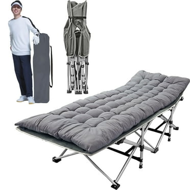 Folding Bed with Mattress Cot Size Foldable Guest Beds Hideaway Cot for ...