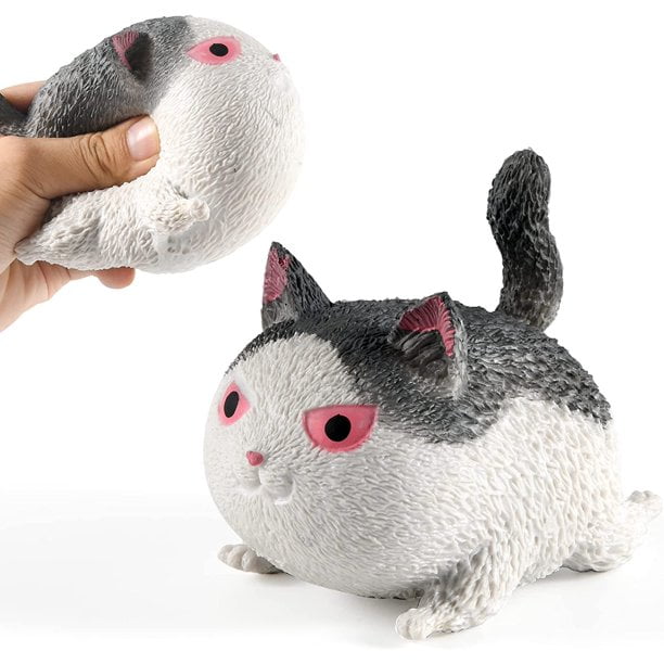 Decompress and Squeeze Angry Cat, Stress Relief Angry Cat Toy Funny Cat ...