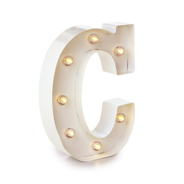 Darice White Light Up Marquee Letter C, 9.875 inches - Walmart.com