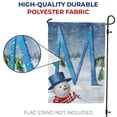 America Forever Winter Monogram Letter M Snowman with Cardinal Garden ...