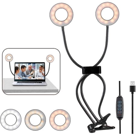 Clip on Ring Light for Video Conference Lighting, USB Laptop Light for ...
