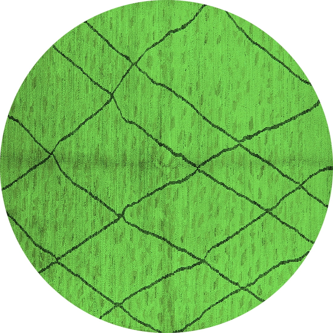 Ahgly Company Indoor Round Solid Green Modern Area Rugs, 8' Round ...