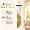 Elegant Copper Elephant Wind Chime Outdoor Decorative Bell for Porch ...